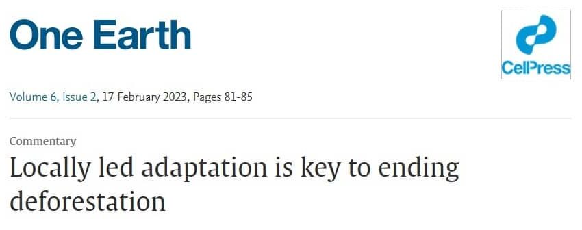 Locally led adaptation is key to ending deforestation – International Center for Climate Change ...